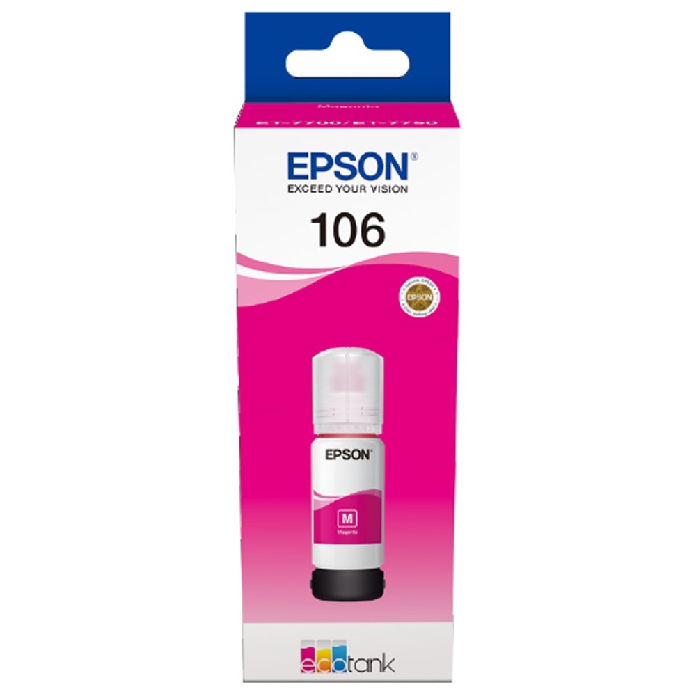 Ink for printer Epson 106 EcoTank Magenta 10бр + 1подарък ‒ MrToner.bg